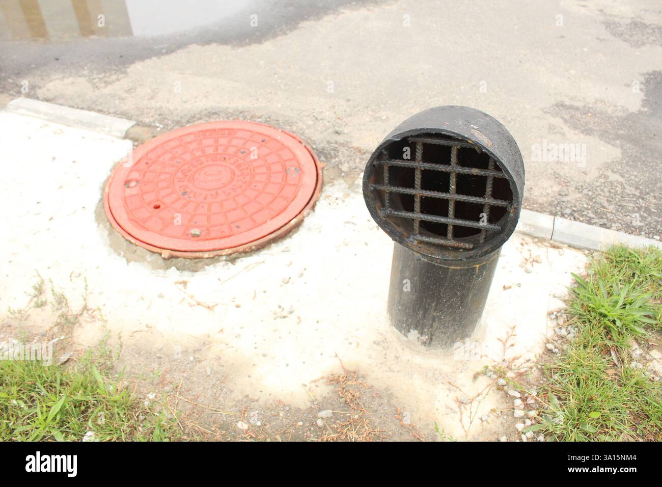 pipe for ventilation of gas outlets. Ventilation pipes Stock Photo - Alamy