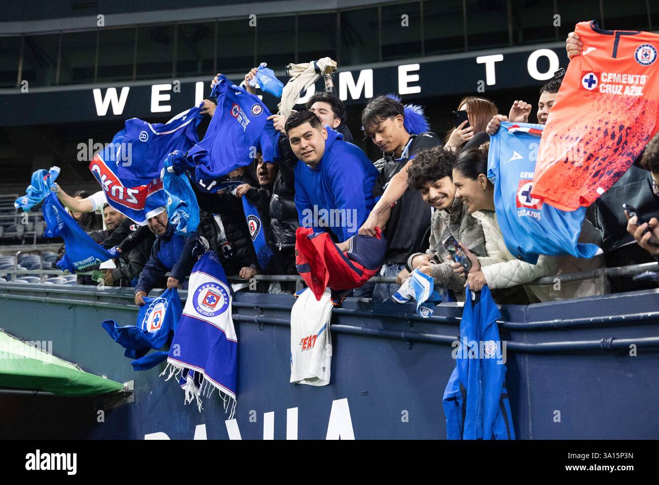 March 5, 2025, Seattle, Washington, USA: Cruz Azul FANS await getting ...