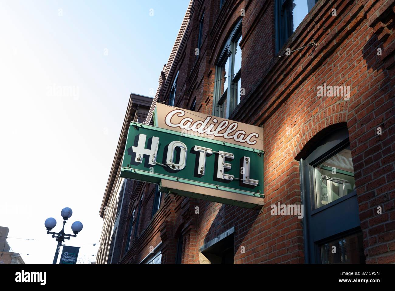 Seattle, Washington, USA. 6th March 2025. The sun sets over Klondike ...