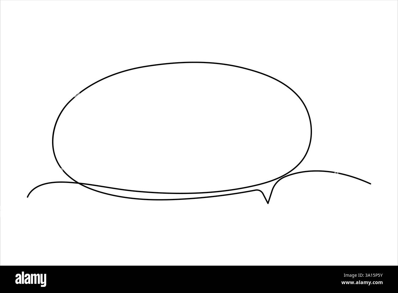 Continuous one single line drawing of speech bubble icon. Talk text box, feedback message box ...