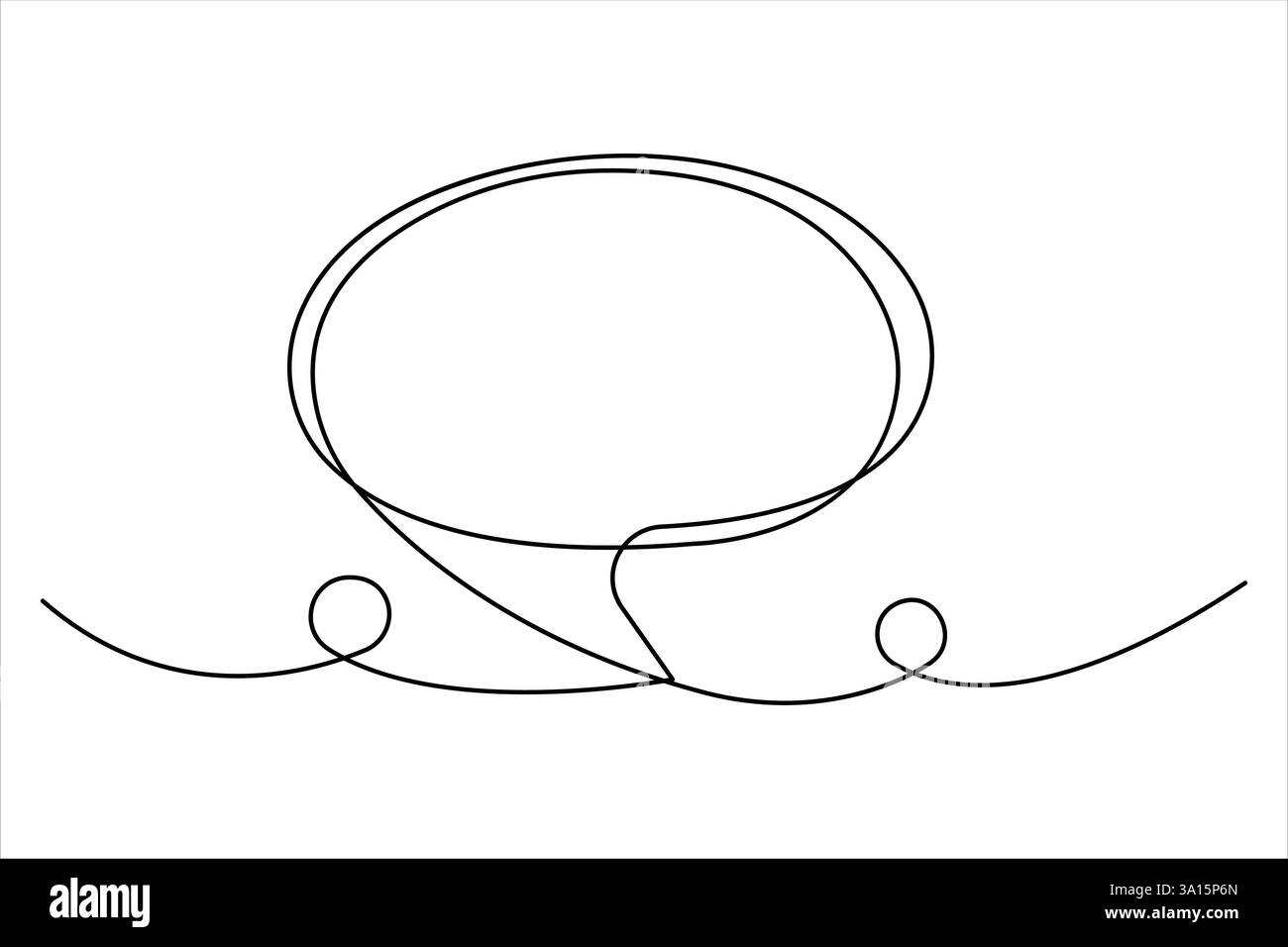 Continuous one single line drawing of speech bubble icon. Talk text box, feedback message box ...