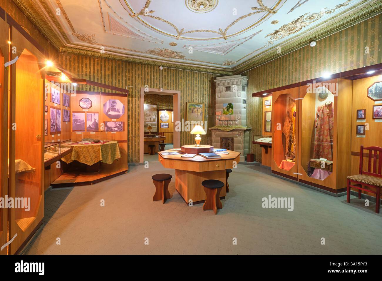 View of the main room, exhibition of local Jewish history, culture. At ...