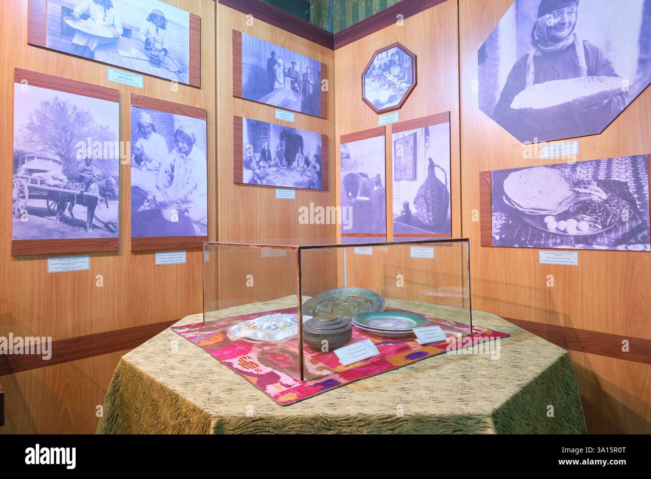 Plates, artifacts, photos from a typical passover, Seder. At the Museum ...