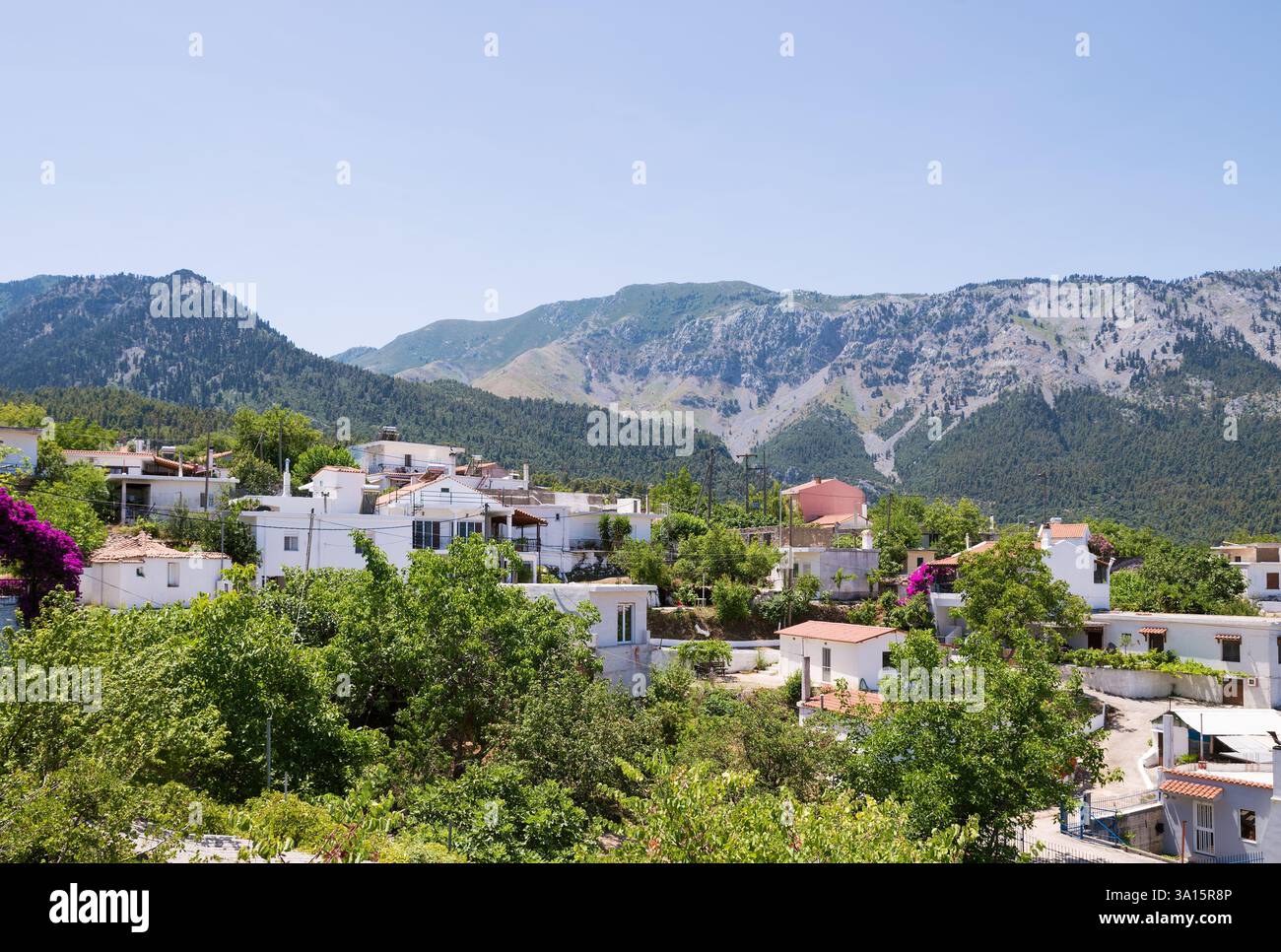 The pretty Vlahia village in North Evia, Greece Stock Photo - Alamy