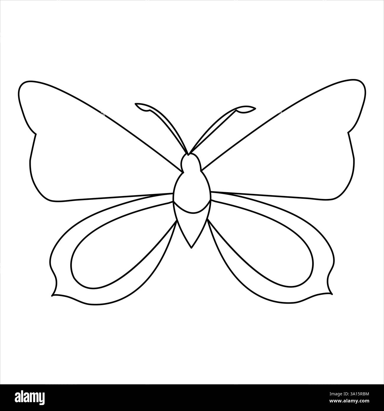 Continuous single line butterfly design hand drawn minimalism outline ...