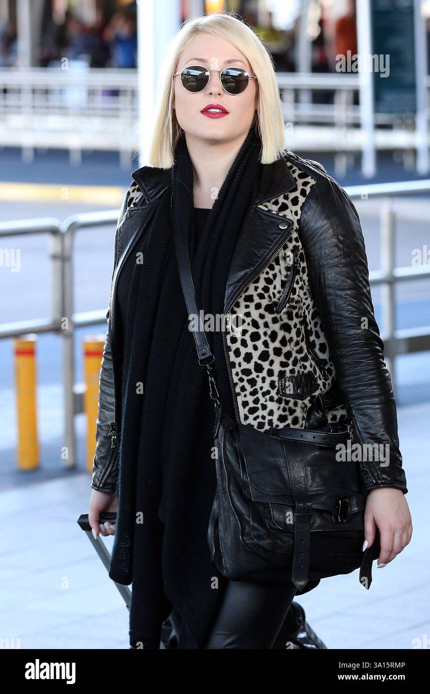 Plus size model hayley hasselhoff arrives at sydney airport hi-res ...