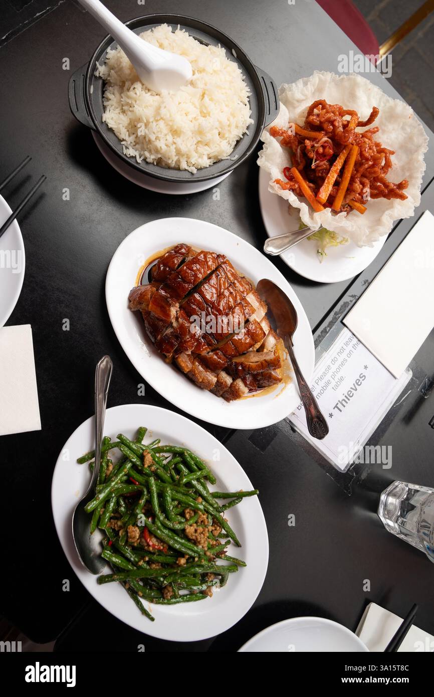 Three flavorful Chinese dishes served together for a perfect feast ...