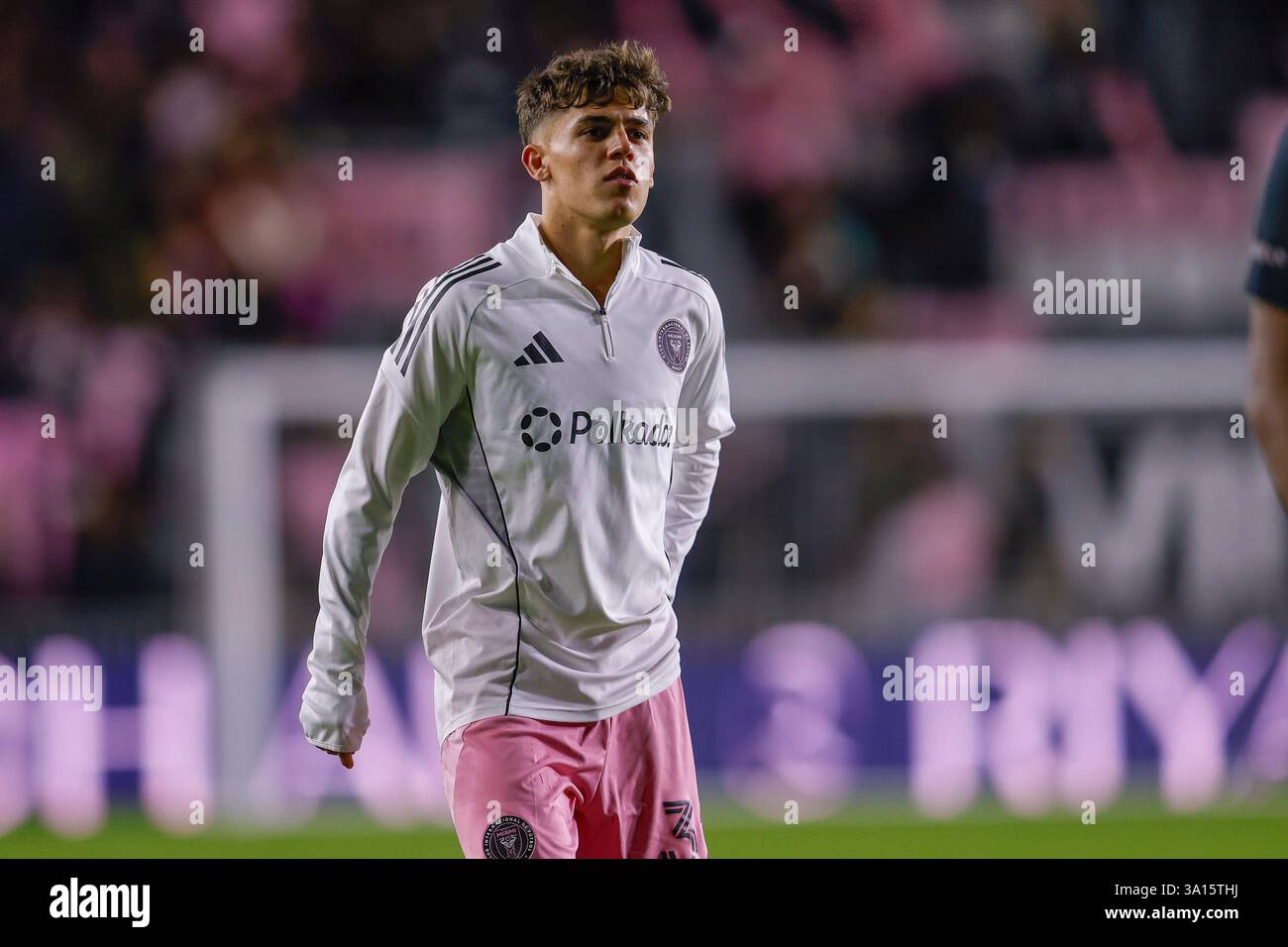 FORT LAUDERDALE, FL - MARCH 06: Noah Allen #32 of Inter Miami CF looks ...