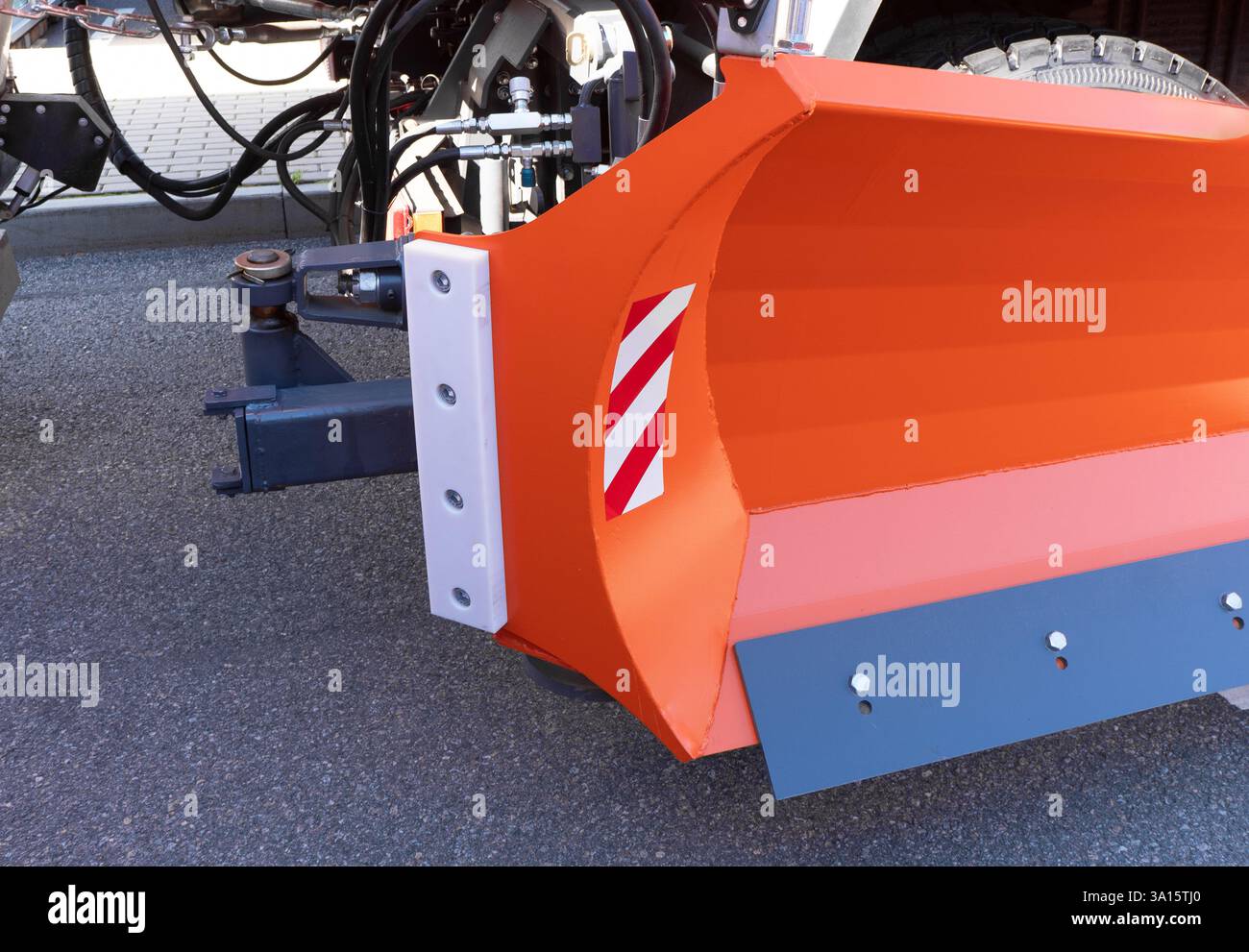 Reagent spreader on special vehicle. Back part of maintenance service ...