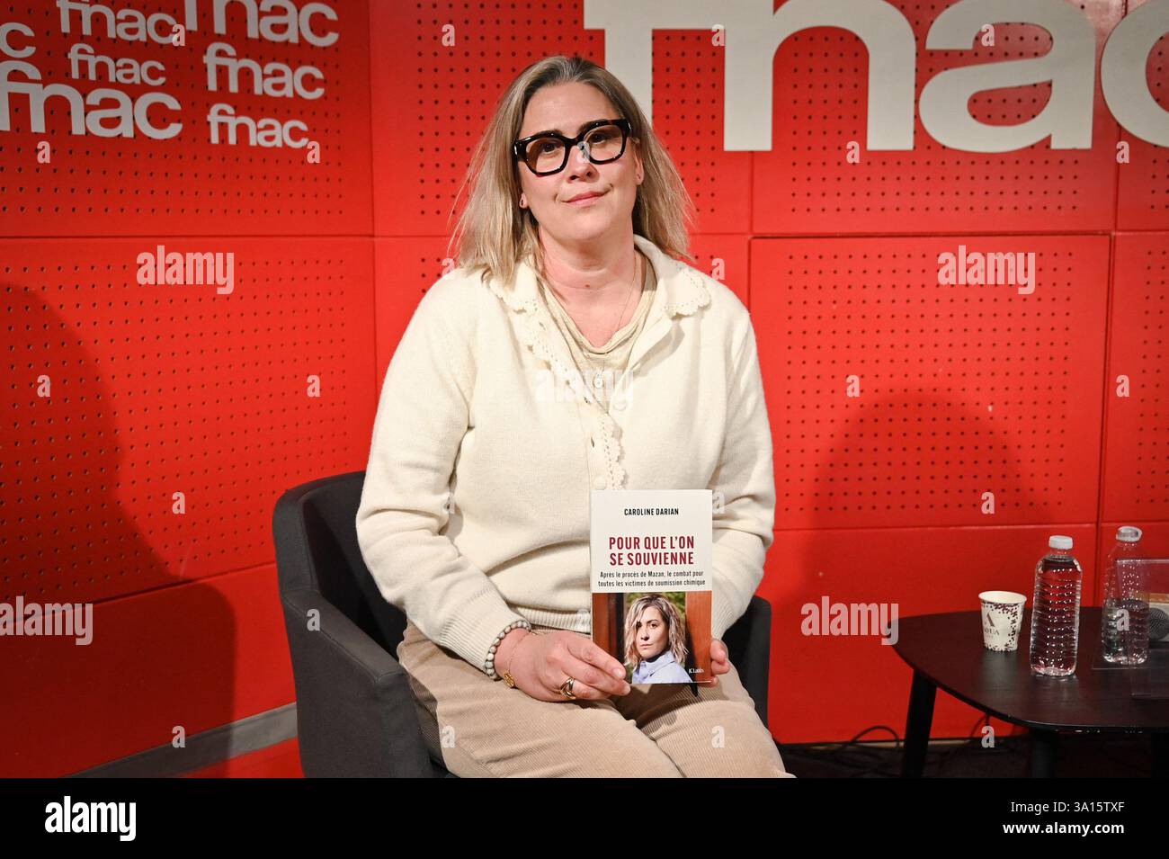 Portrait of Caroline Darian, daughter of Gisele Pelicot during her book ...