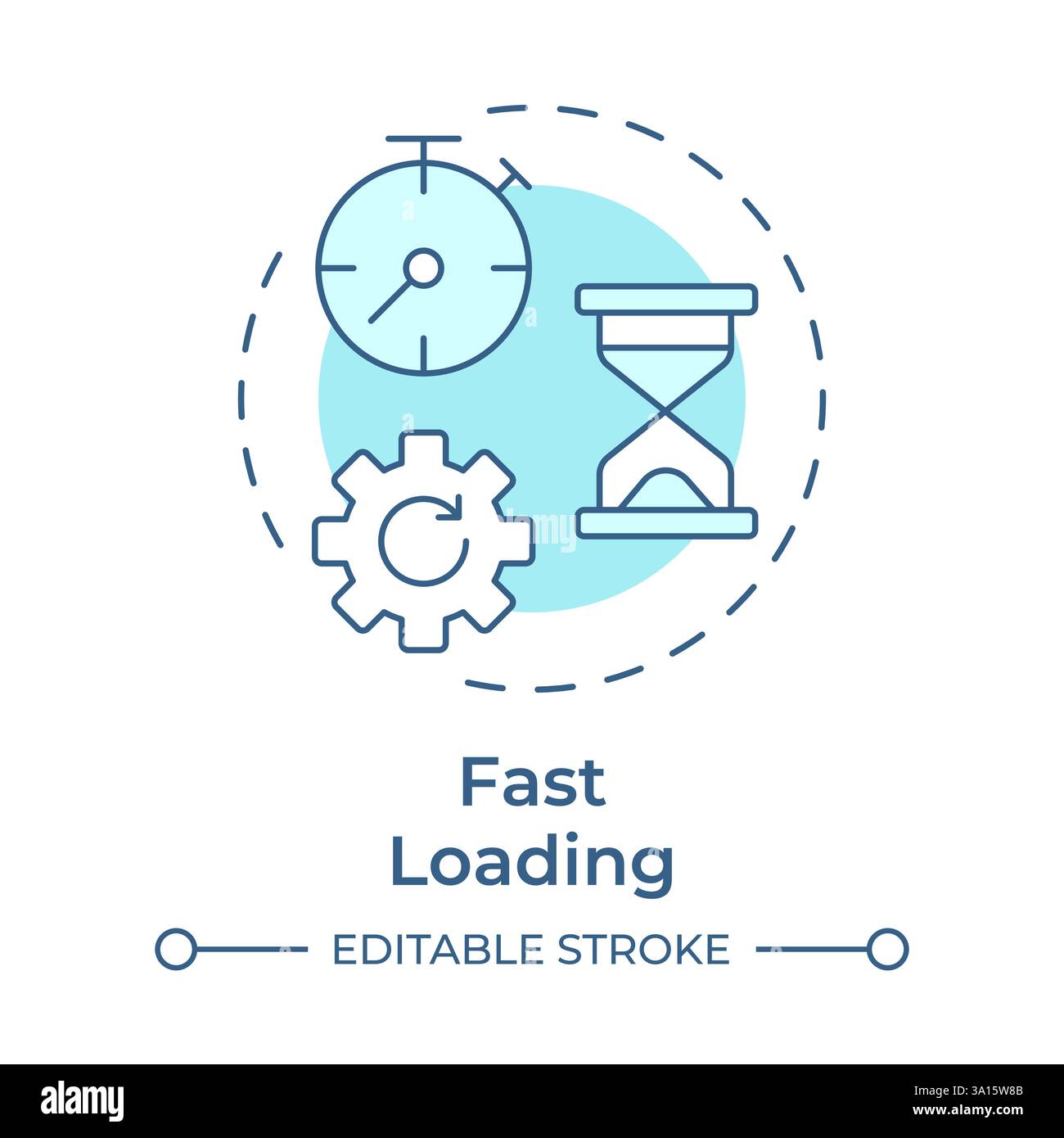 Fast loading soft blue concept icon Stock Vector Image & Art - Alamy