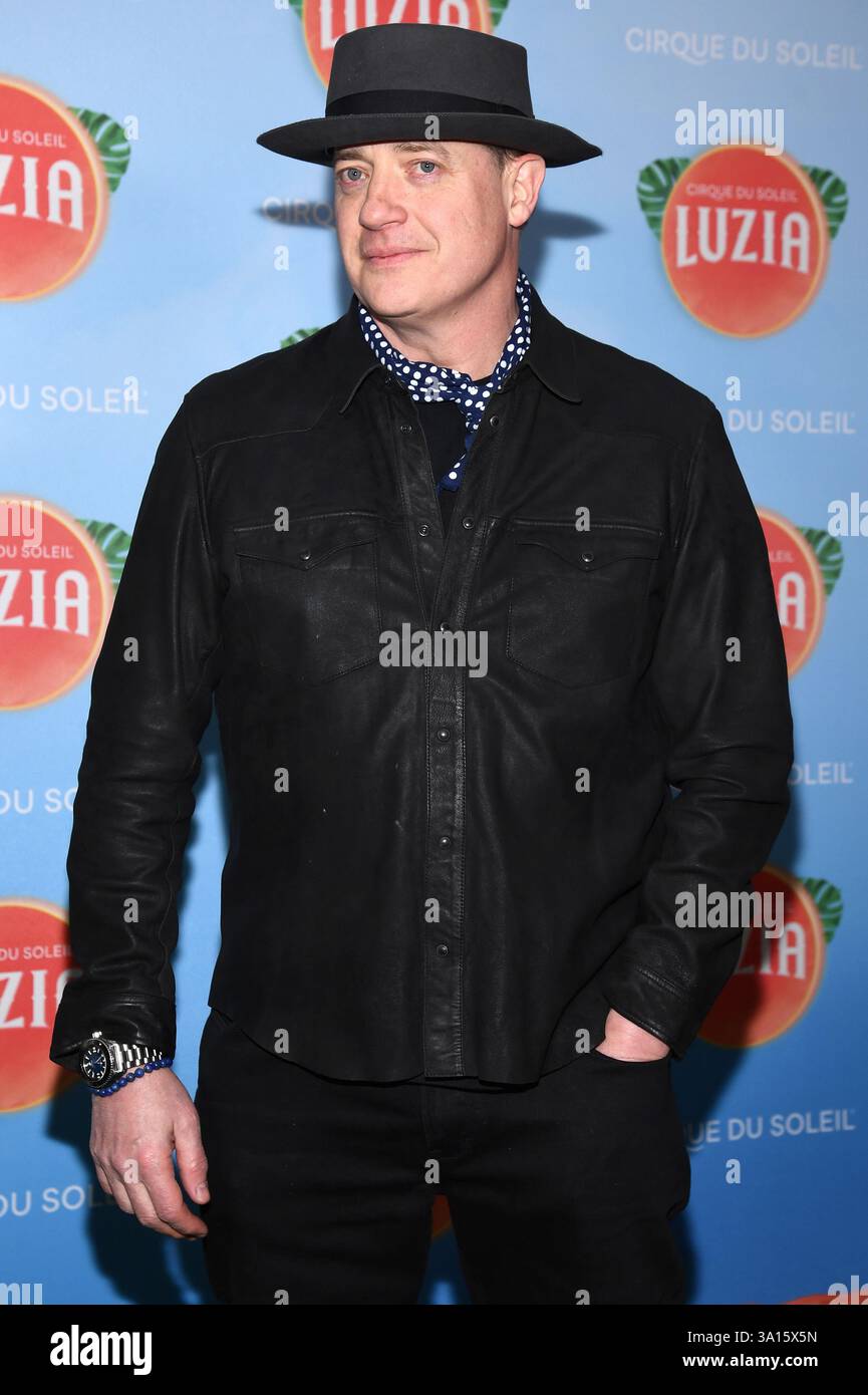 New York, USA. 06th Mar, 2025. Brendan Fraser attends Cirque Du Soleil ...