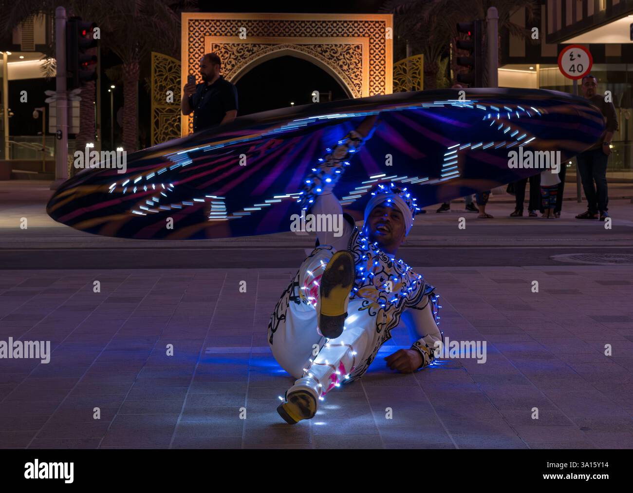 Ramadan 2025 In Doha, Qatar A folk artist performs the Tanoura dance on ...