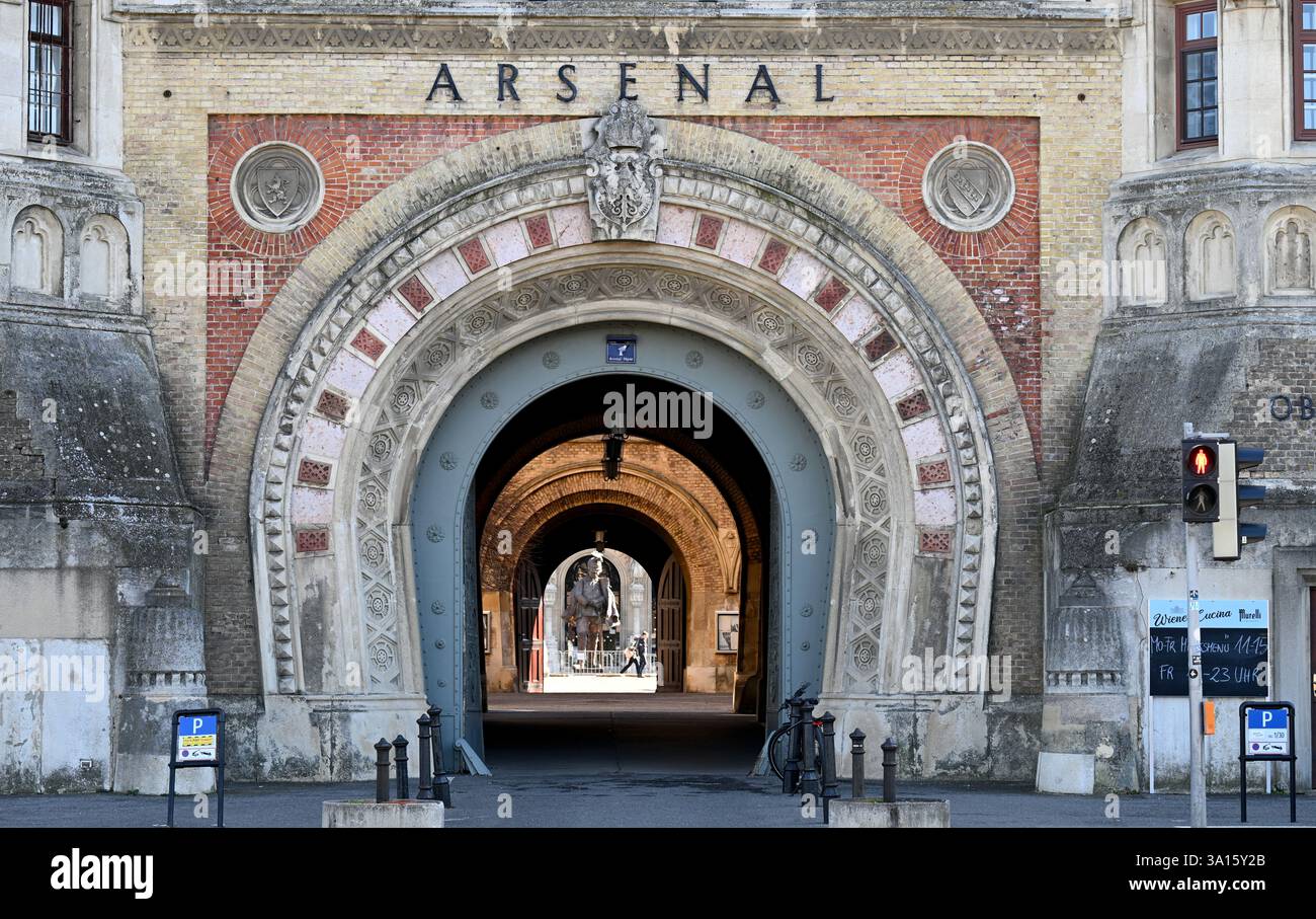 The main entrance of the Arsenal in Vienna, Austria, photographed on ...