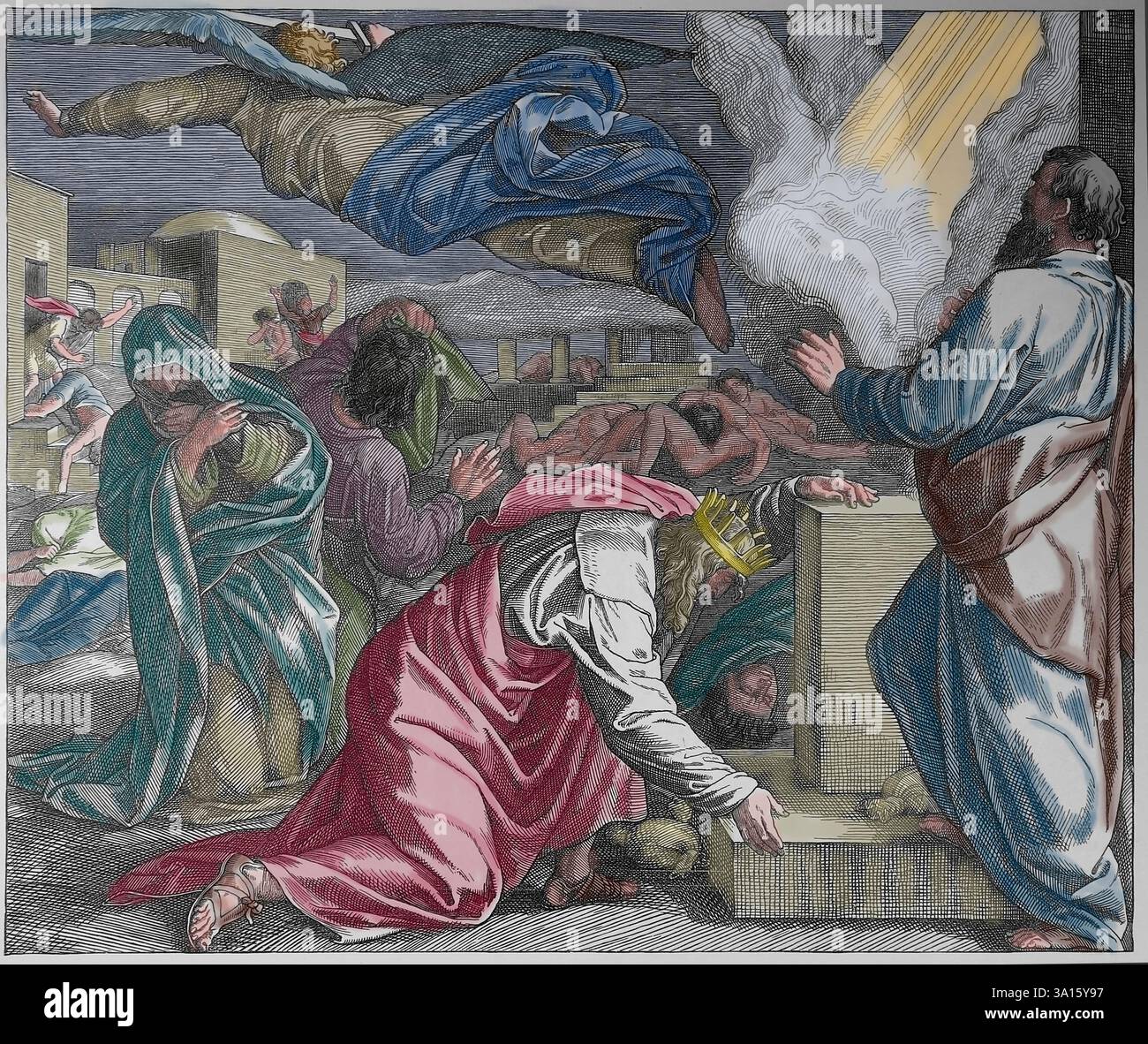 Old Testament. David's census is punished with pestilence. 2nd Book ...