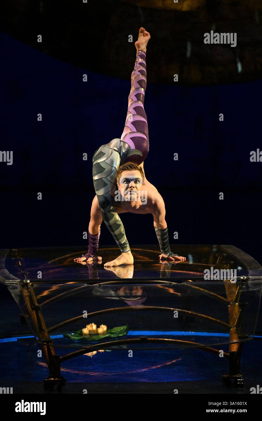 New York, USA. 06th Mar, 2025. A contortionist performs during Cirque ...