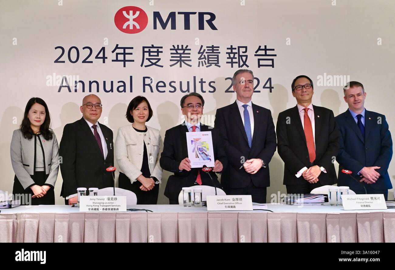 Hong Kong,China.6th March 2025. MTR Corporation CEO Jacob Kam Chak-pui ...