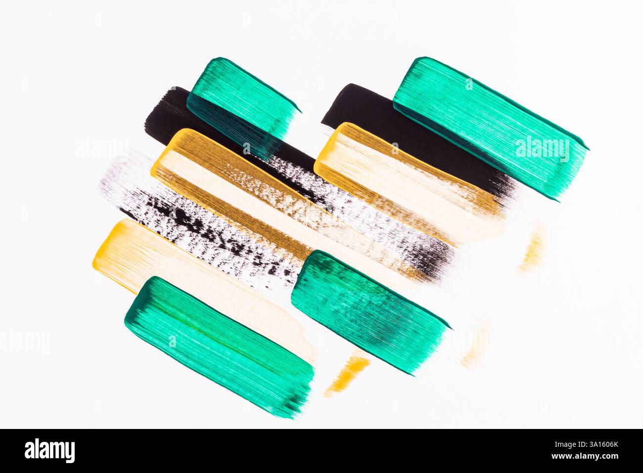 Gold acrylic paint brush strokes hi-res stock photography and images ...