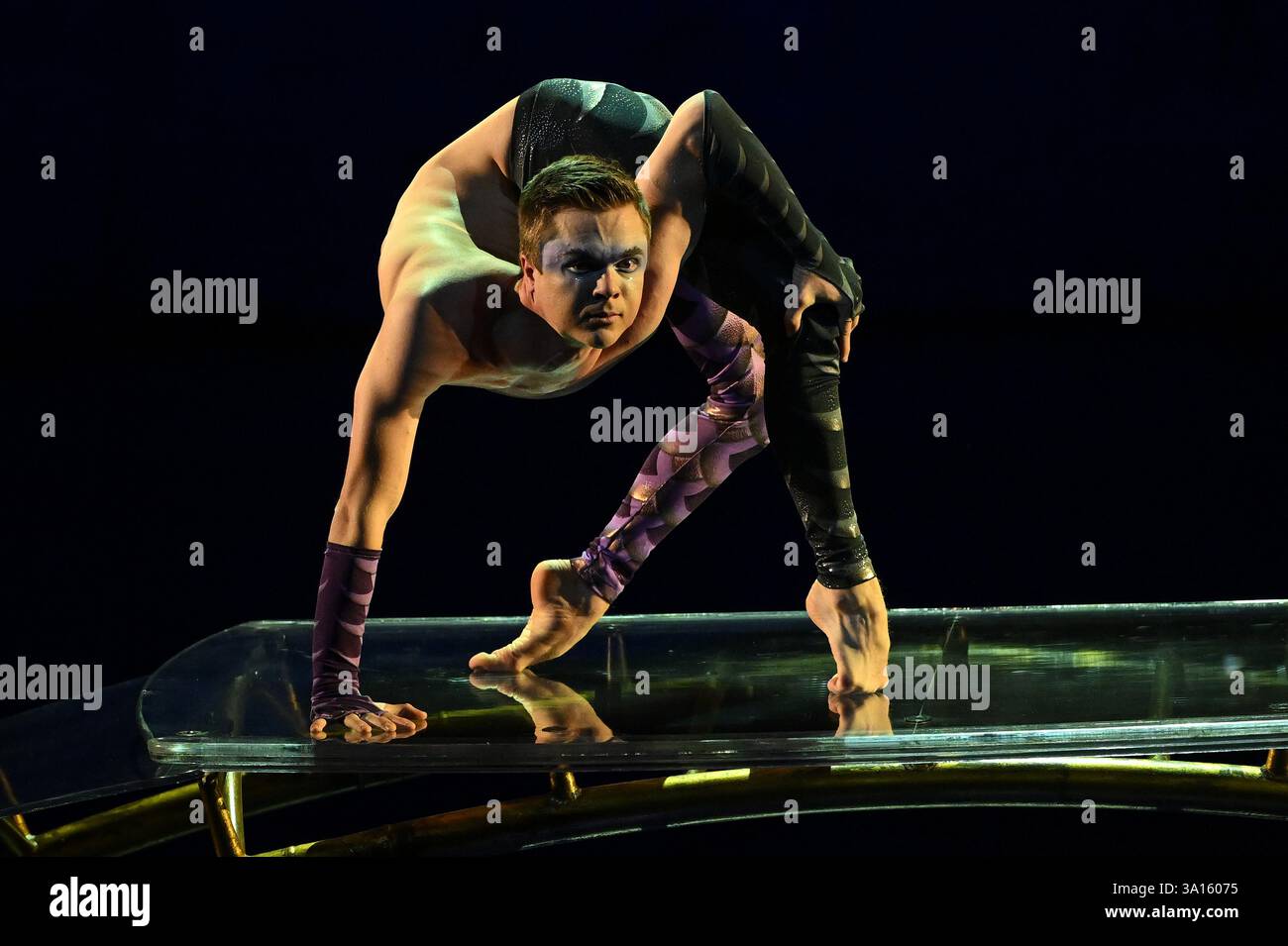 New York, USA. 06th Mar, 2025. A contortionist performs during Cirque ...