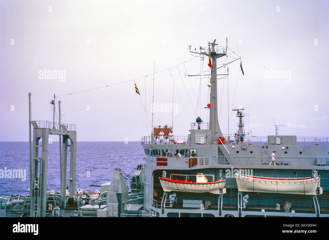Thought to be RFA Lyness ship, Atlantic Ocean, Royal Navy, slide dated ...