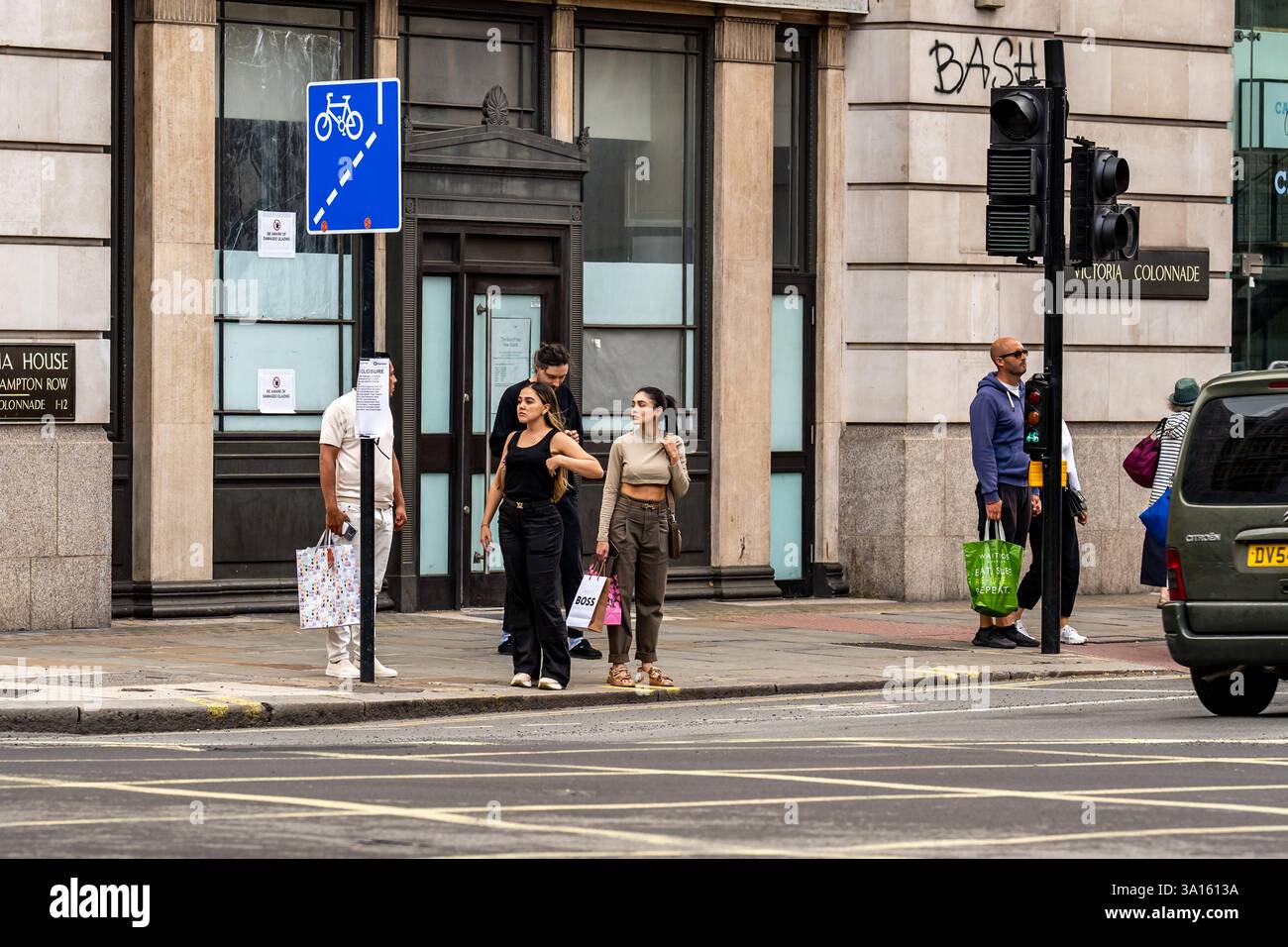 London, England, 11 July 2023, Pedestrians Navigate Bustling Streets ...