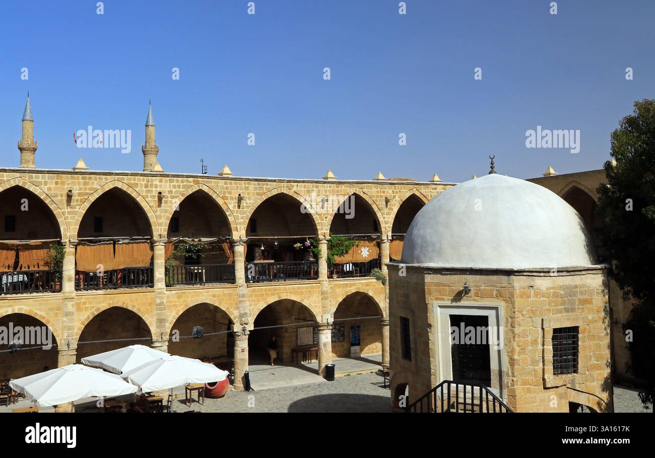 Buyuk Han, old caravansarai in Nicosia, Cyprus Stock Photo - Alamy