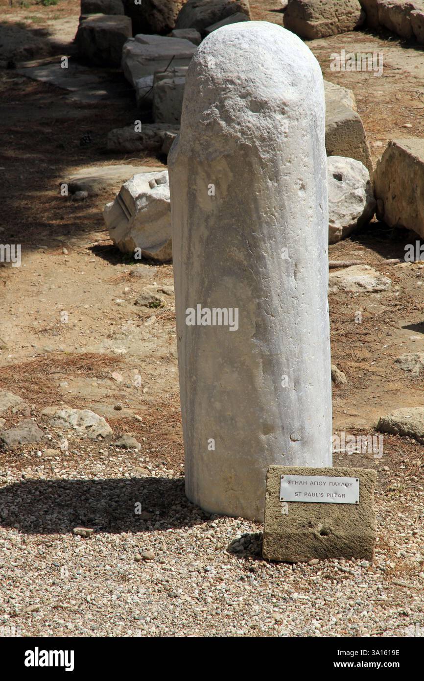 Saint Paul's Pillar, Paphos, Cyprus Stock Photo - Alamy