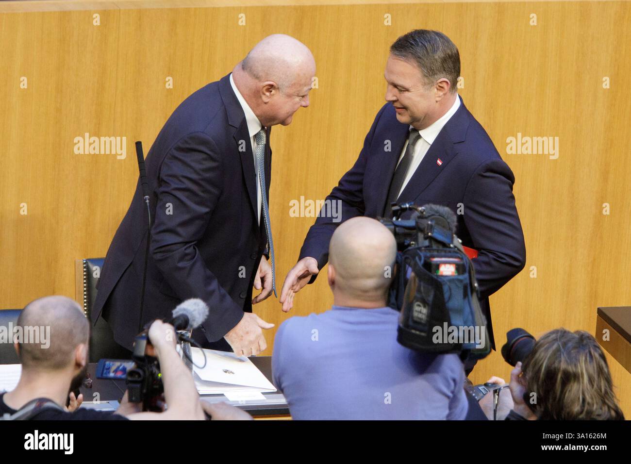 AUSTRIA; VIENNA; 20250307; Federal Chancellor Christian Stocker (L ...