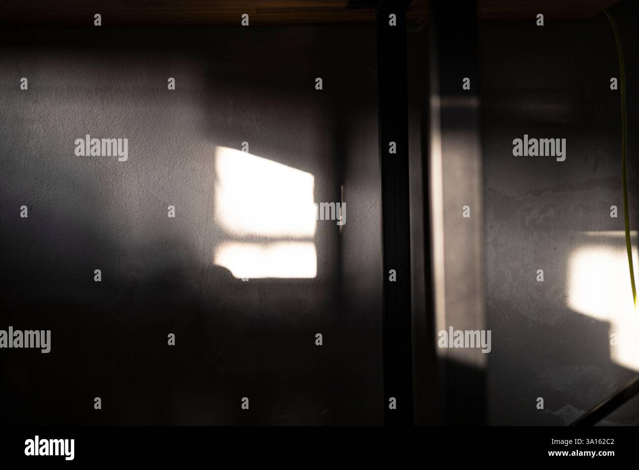 Light And Shadows Falling On The Walls In A Dark Room, Background for ...