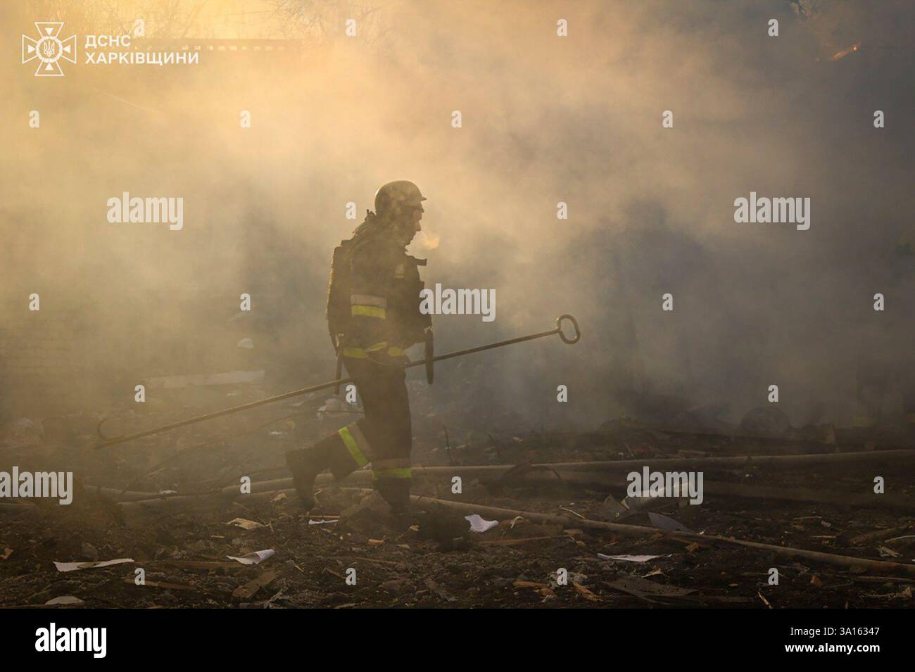 In this photo provided by the Ukrainian Emergency Service, a ...