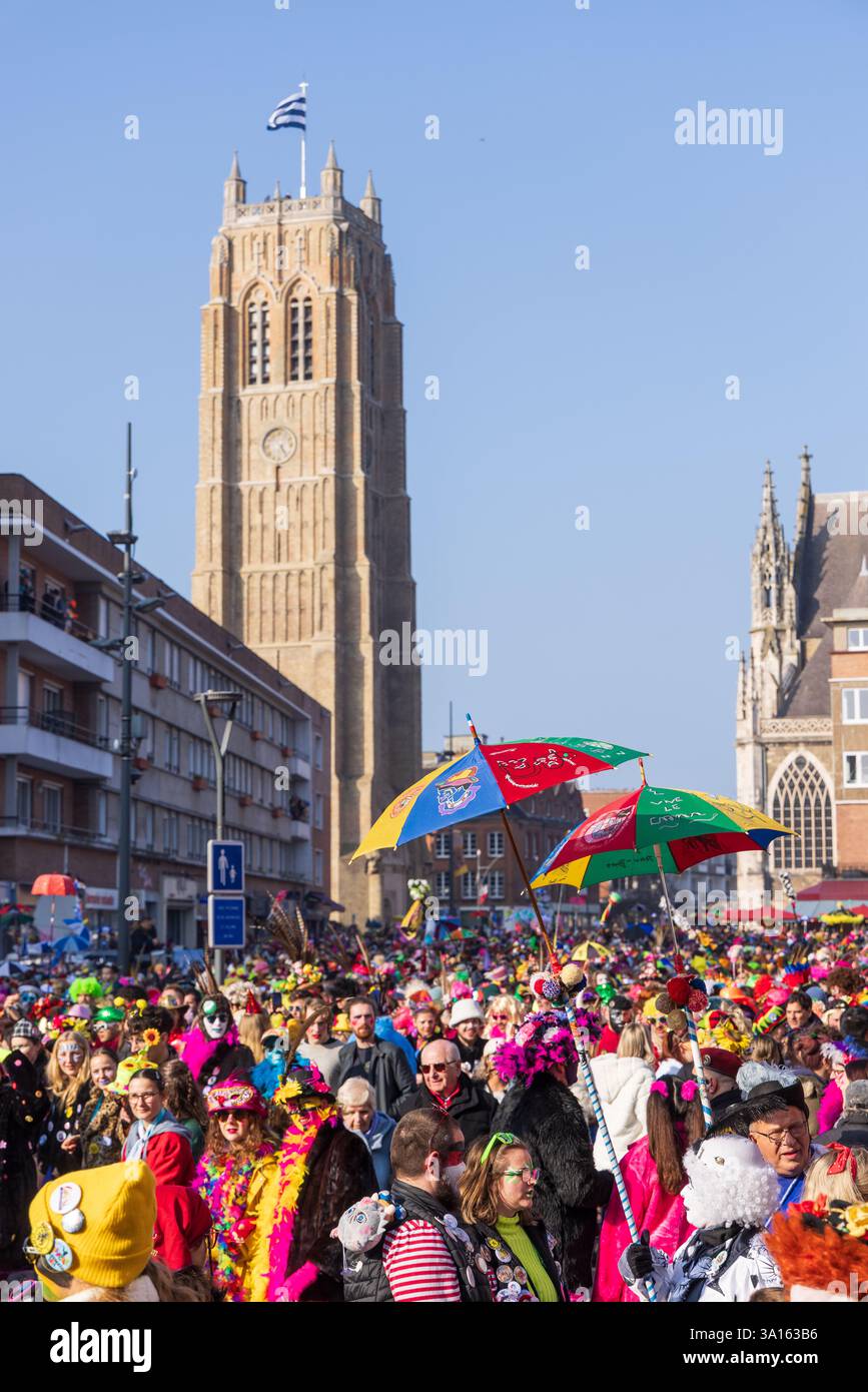Dunkerque, France - March 11, 2025 : Parade of carnival-goers during ...