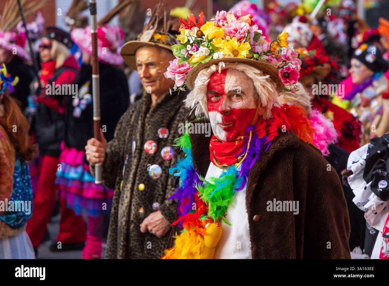 Dunkerque, France - March 11, 2025 : Parade of carnival-goers during ...