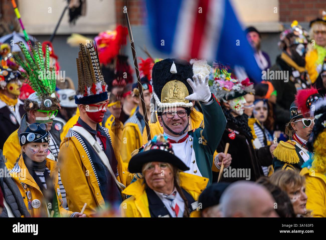 Dunkerque, France - March 11, 2025 : Parade of carnival-goers during ...