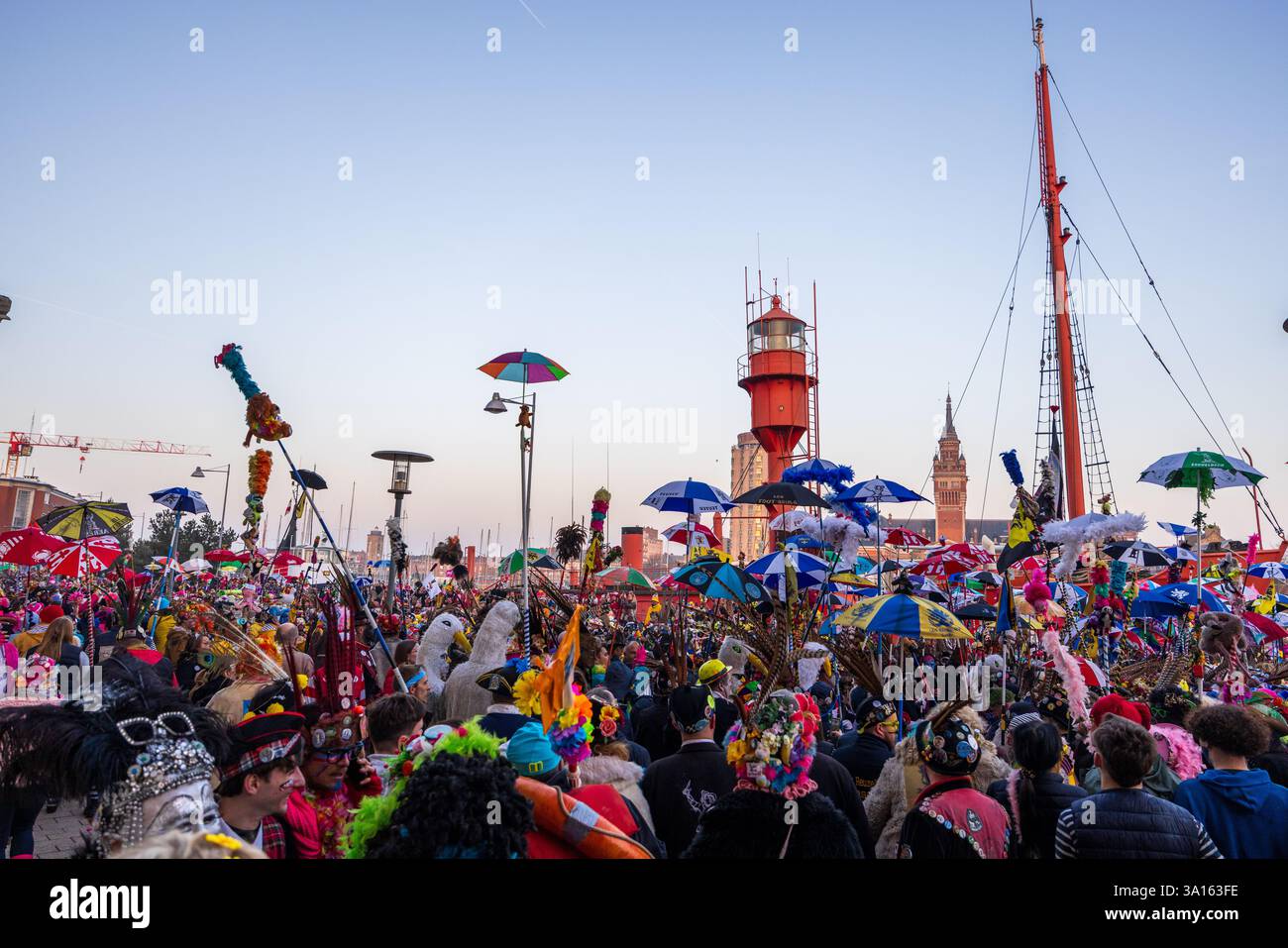 Dunkerque, France - March 11, 2025 : Parade of carnival-goers during ...