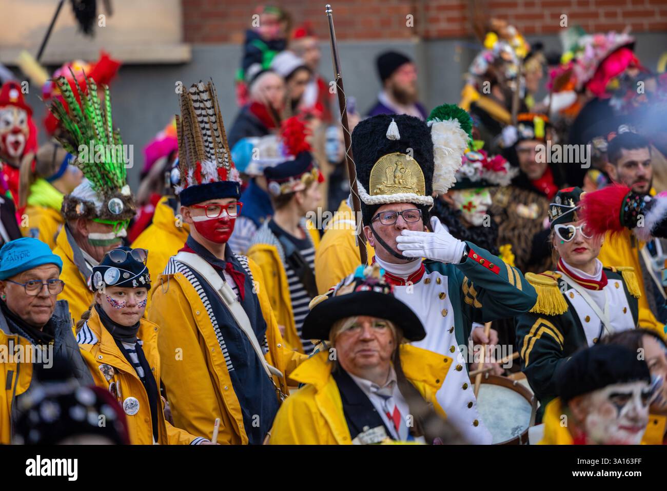Dunkerque, France - March 11, 2025 : Parade of carnival-goers during ...