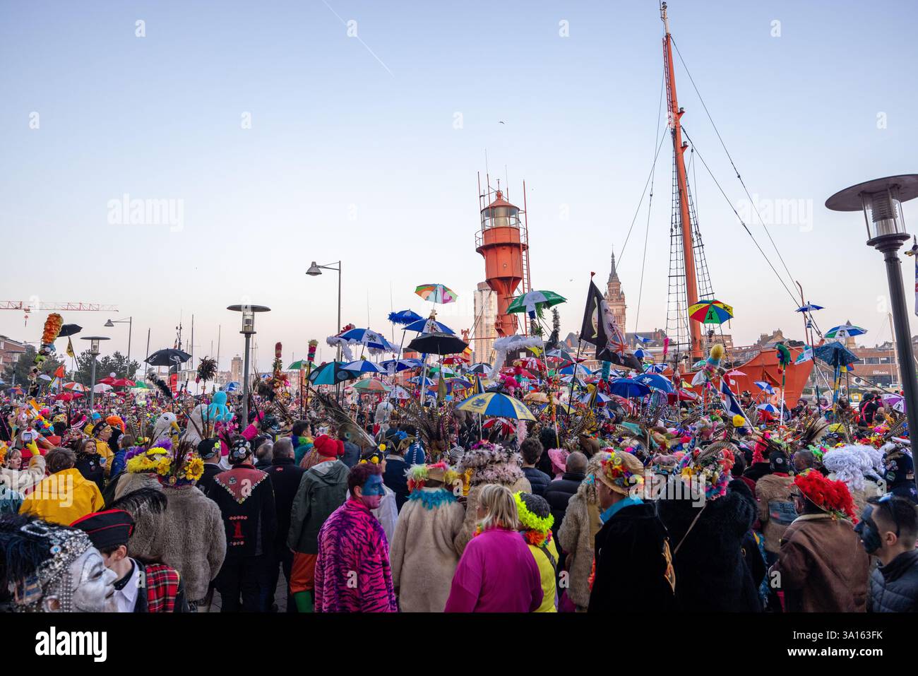 Dunkerque, France - March 11, 2025 : Parade of carnival-goers during ...
