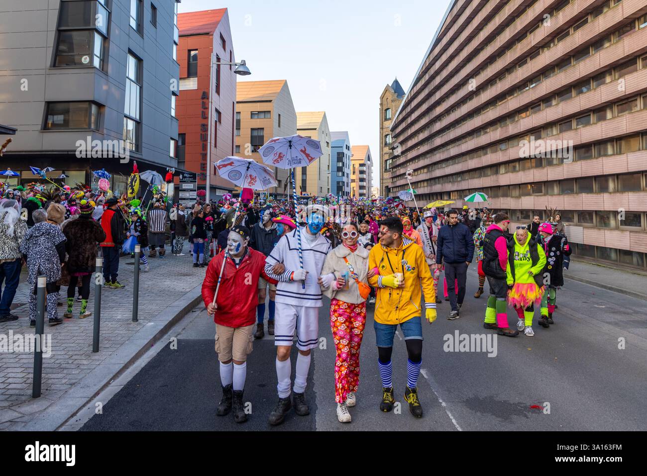 Dunkerque, France - March 11, 2025 : Parade of carnival-goers during ...