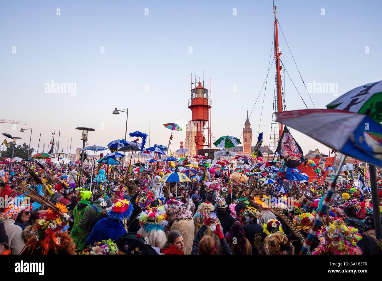 Dunkerque, France - March 11, 2025 : Parade of carnival-goers during ...