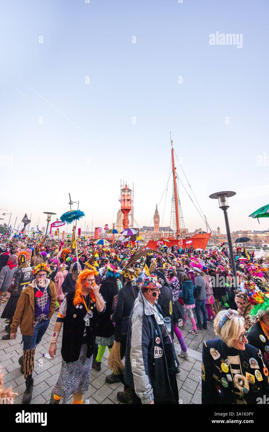 Dunkerque, France - March 11, 2025 : Parade of carnival-goers during ...