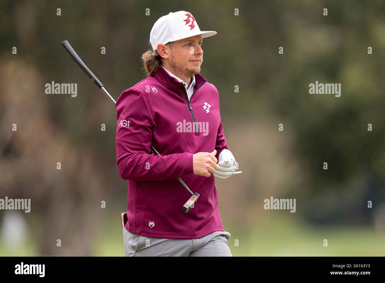 Captain Cameron Smith of Ripper GC seen on the third hole during the ...