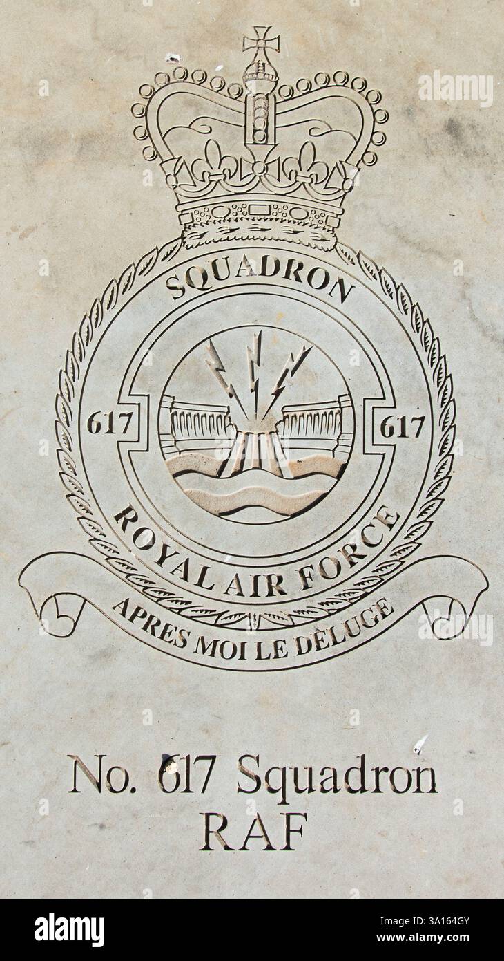 Royal Air Force No. 617 squadron (The Dam Busters) insignia at The ...