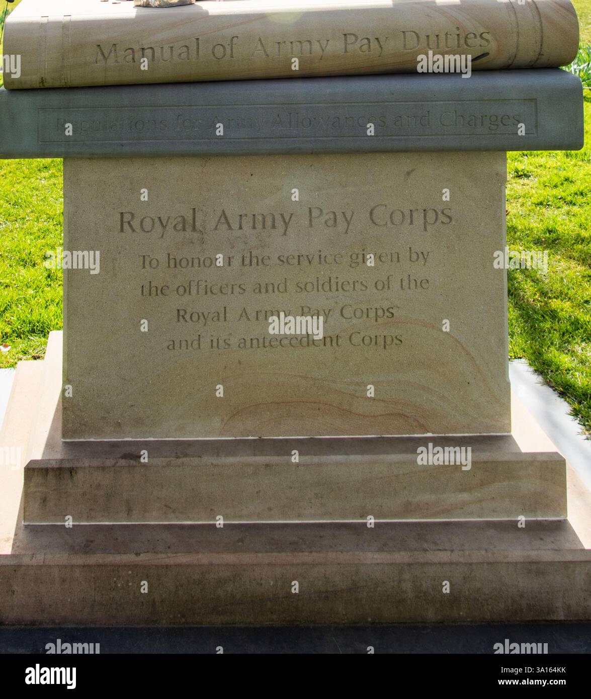 Royal Army Pay Corps memorial at The National Memorial Arboretum ...