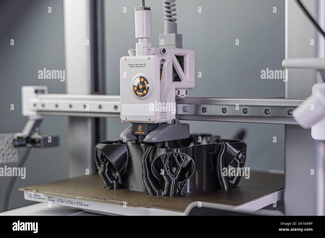 The 3D printing machine operation. The 3D rapid prototype processing ...