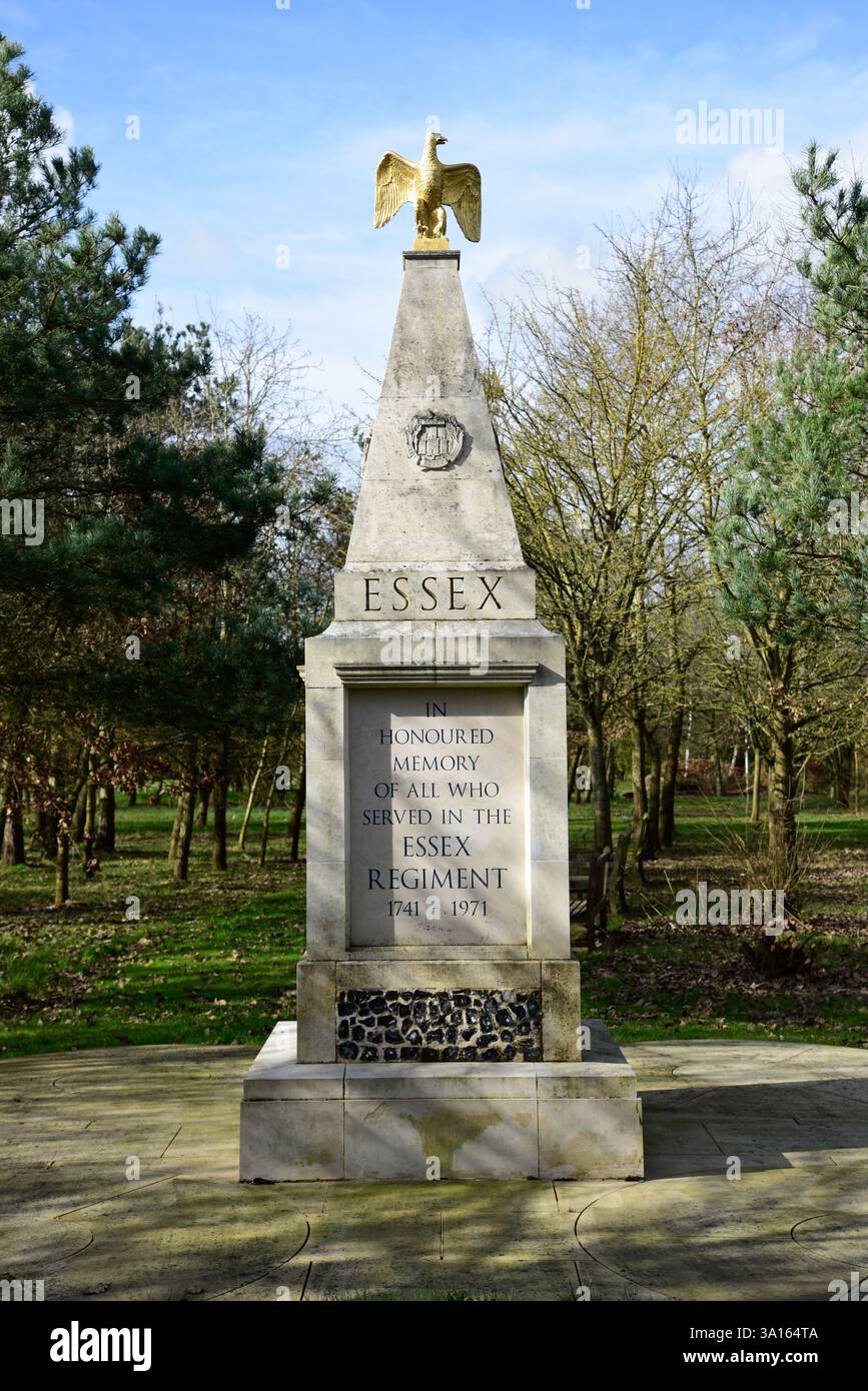 The Essex Regiment Memorial at The National Memorial Arboretum, Alrewas ...