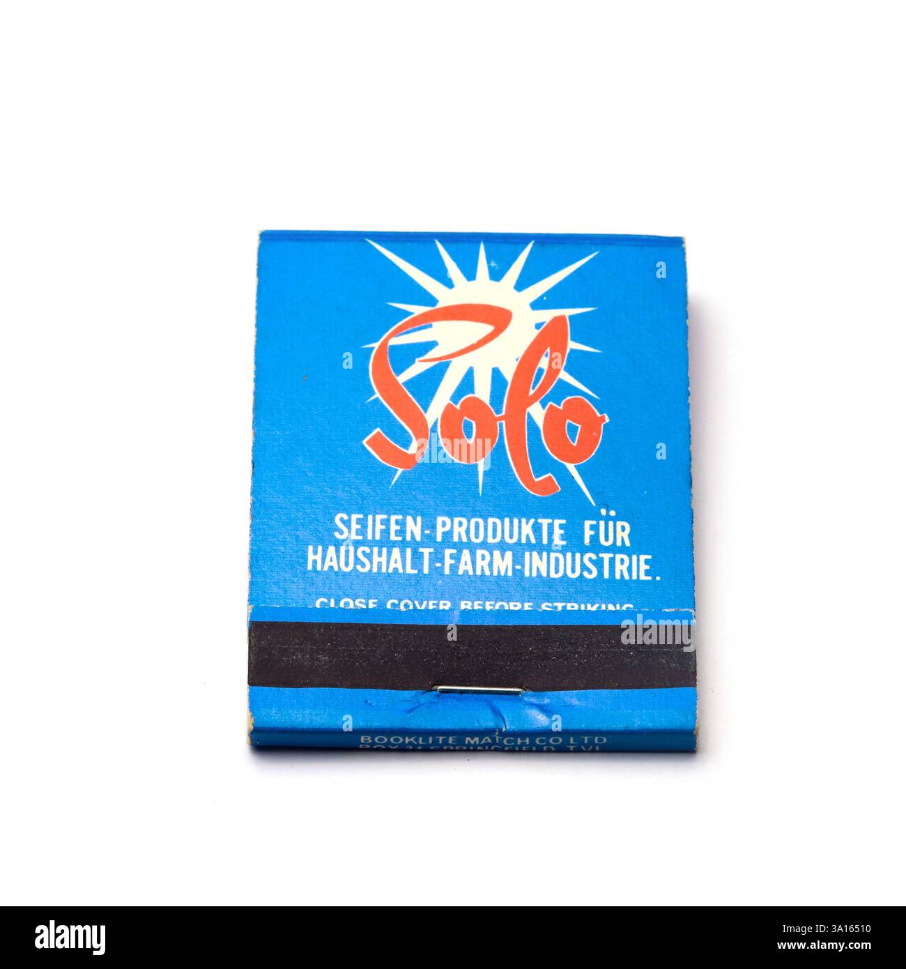 Solo soap vintage matchbook Stock Photo - Alamy