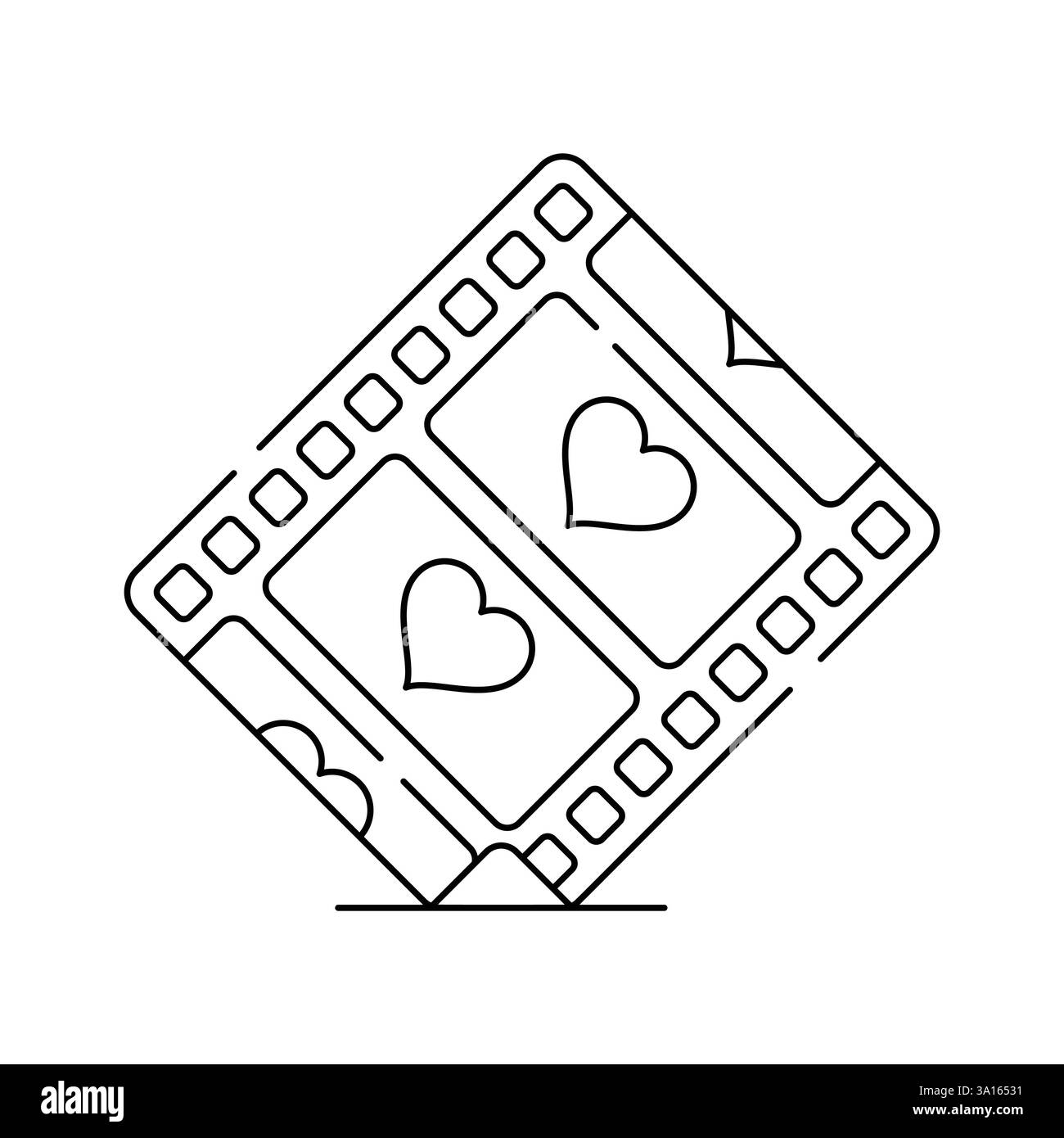 Classic film strip icon, suitable for cinema, movies, or photography ...