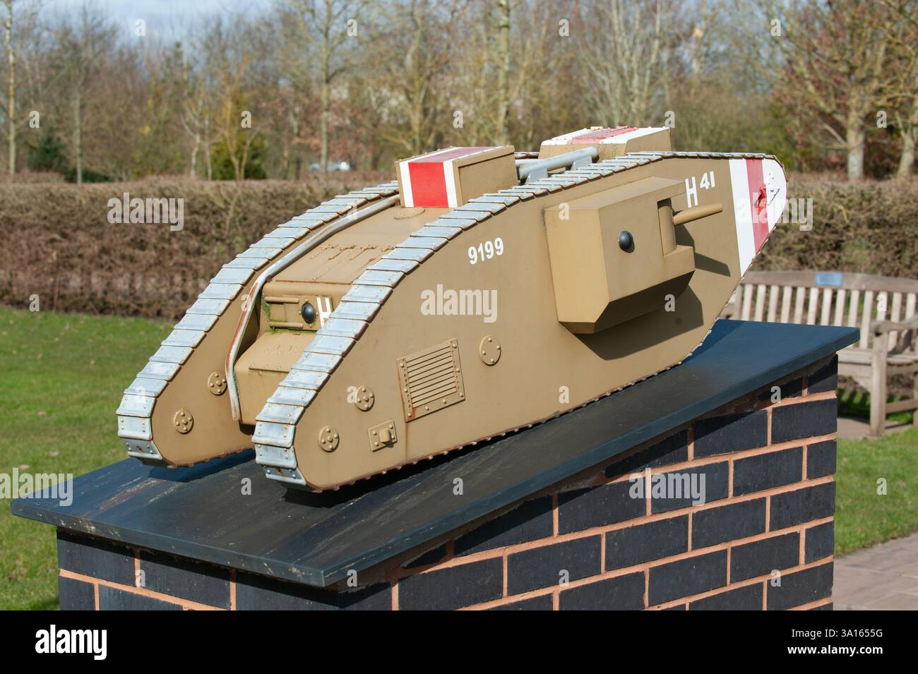 The Royal Tank Regiment memorial at The National Memorial Arboretum ...