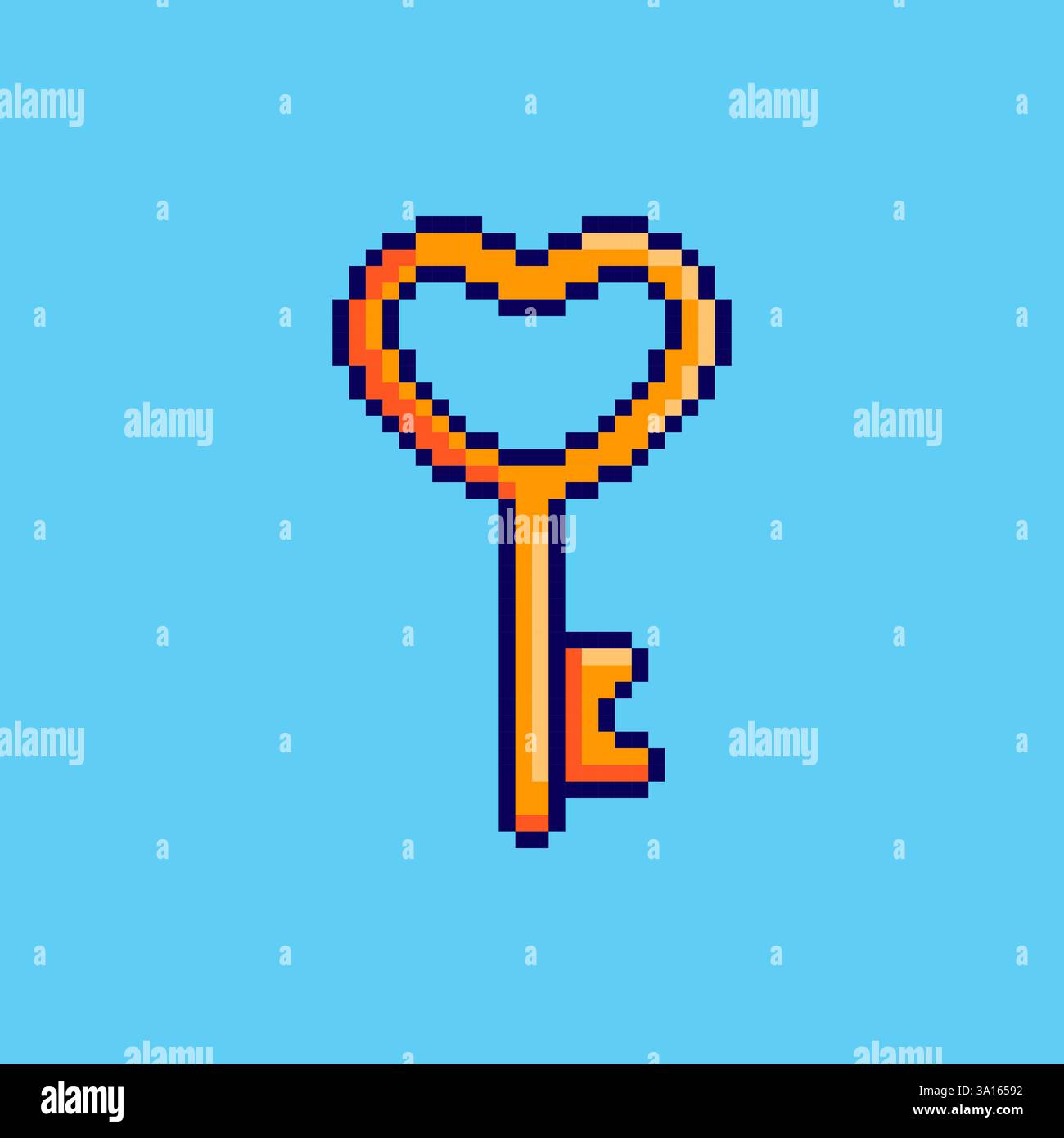 Pixel art Love Key game asset design Stock Vector Image & Art - Alamy