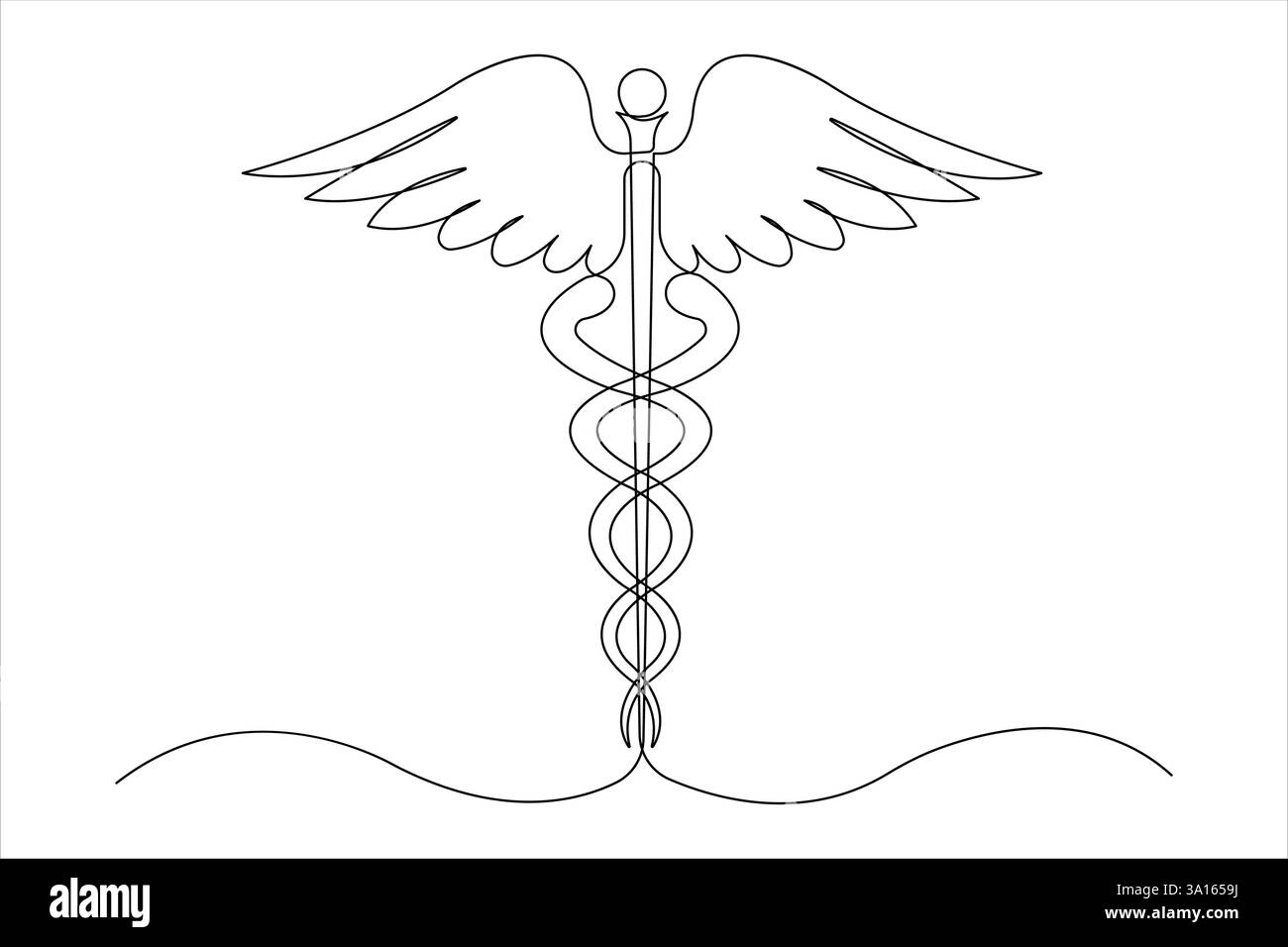 Pharmacy caduceus symbol icon Black and White Stock Photos & Images - Alamy