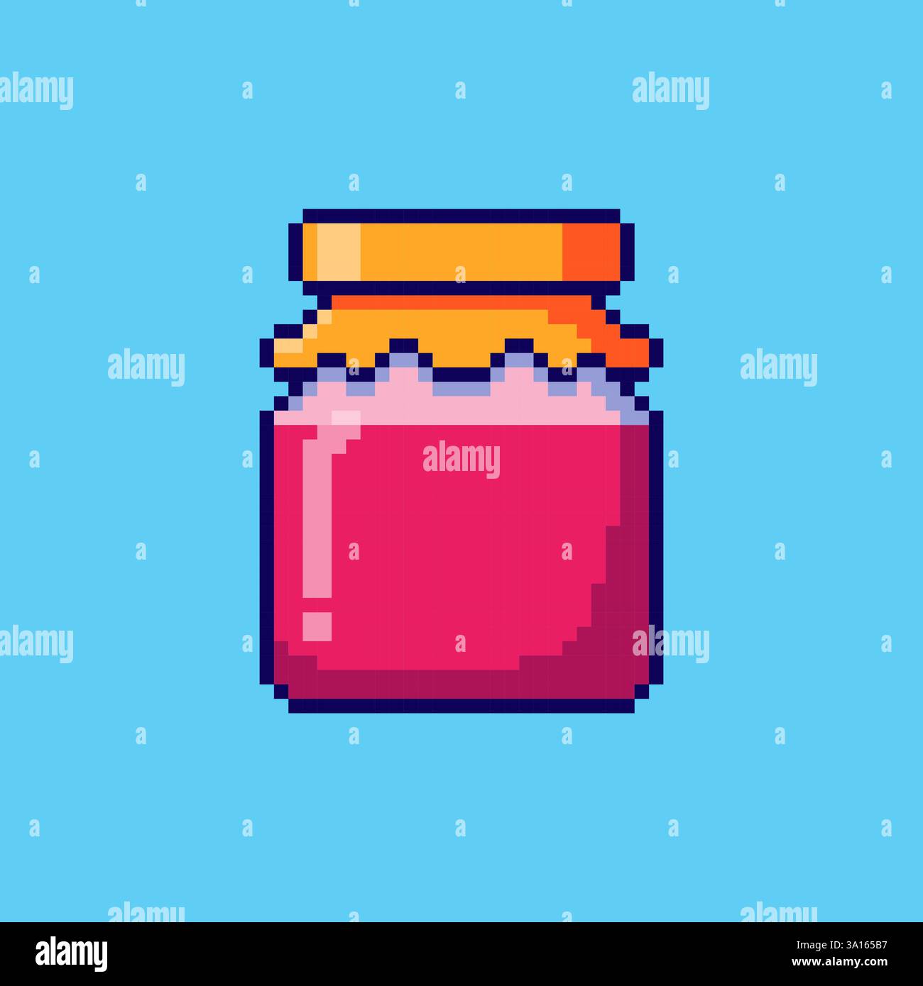 Pixel art Strawberry Jam Jar game asset design Stock Vector Image & Art ...